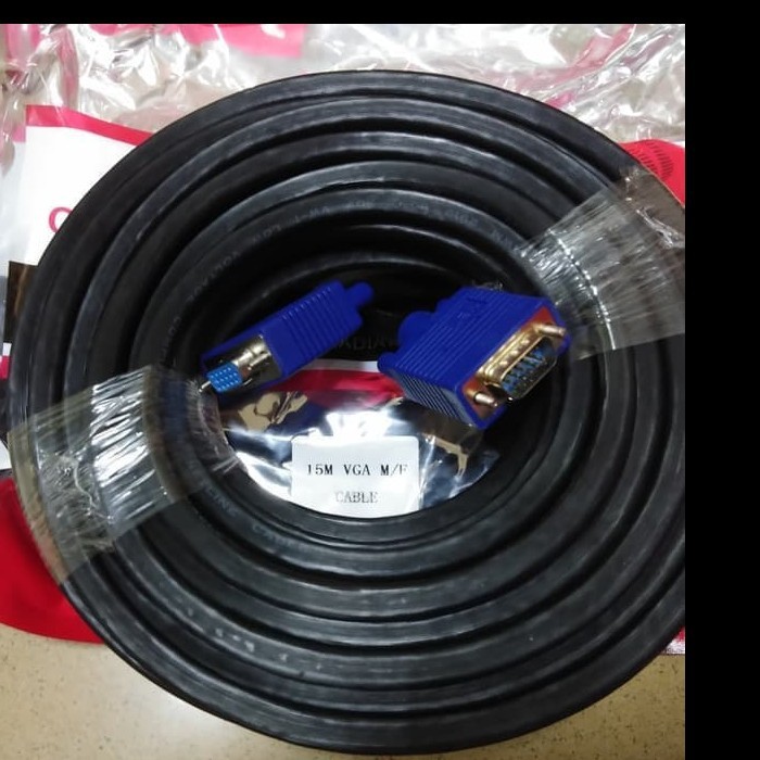 Jual Kabel VGA Male to Female 15 Meter gold plated Netline | Shopee Indonesia