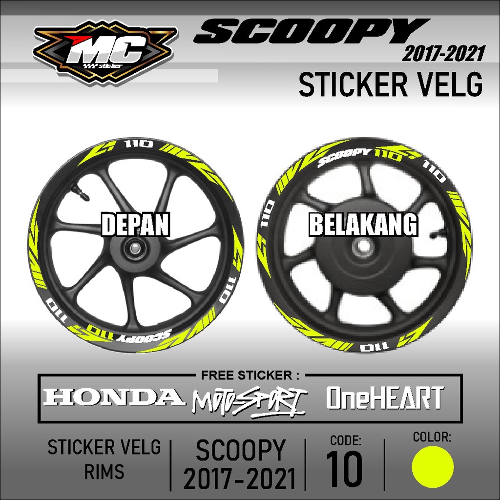 Jual List velg Honda SCOOPY- Aksesoris Motor Stiker Lis Velg Honda ...