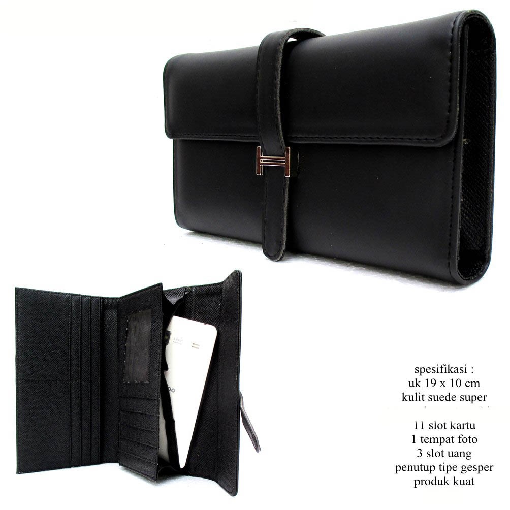 Jual Dompet lipat Hp kulit soft Hunt Roof Black | Shopee Indonesia