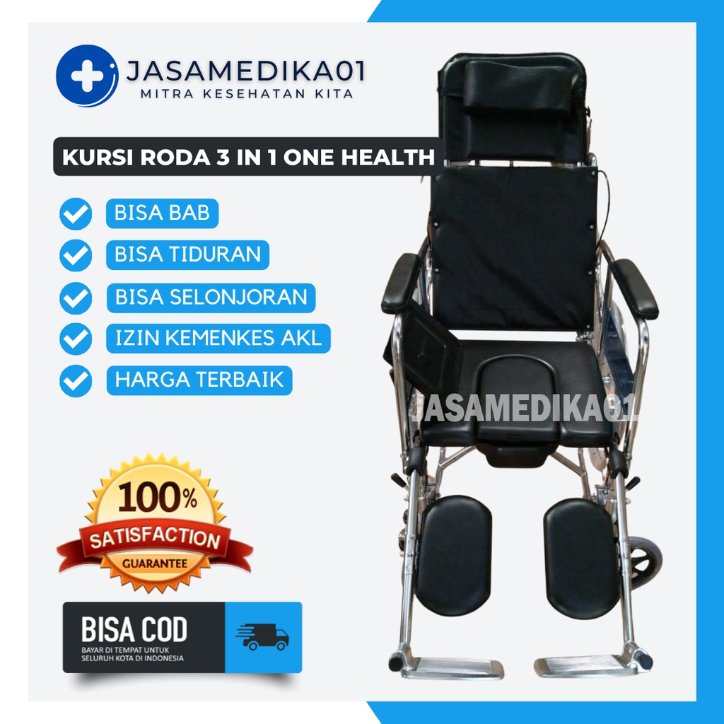 Jual Kursi Roda 3in1 Multi Fungsi Cocok Untuk Selonjoran BAB dan ...