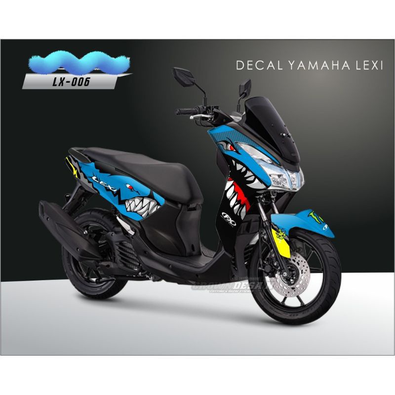 Jual stiker decal motor Yamaha Lexy fullbody di tambah laminasi glosy ...