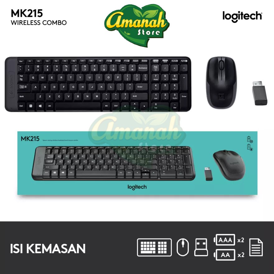 Jual LOGITECH MK215 Wireless Combo Keyboard Mouse | Shopee Indonesia