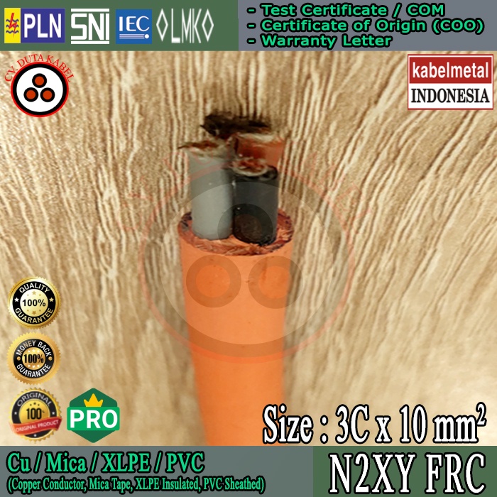 Jual Kabel N2XY FRC 3x10 mm2 KABEL METAL /3x10 mm/3 x 10 mm2/3 x 10 mm ...