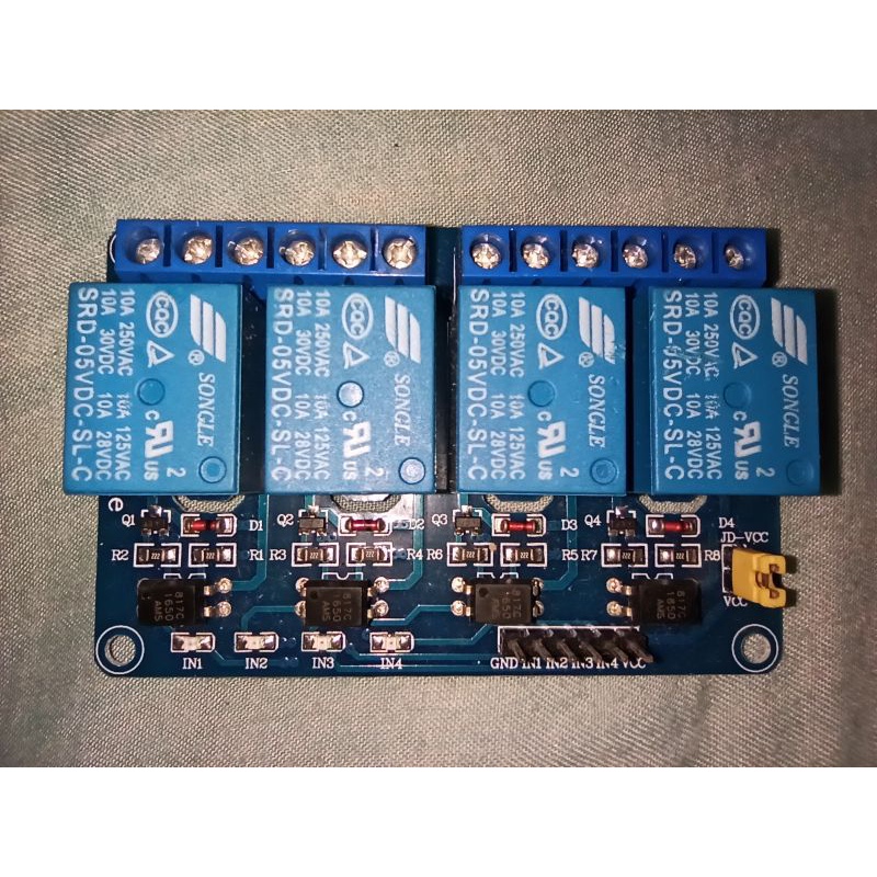 Jual 4 Channel Relay 5v Module for Arduino PIC ARM DSP AVR Raspberry Pi ...