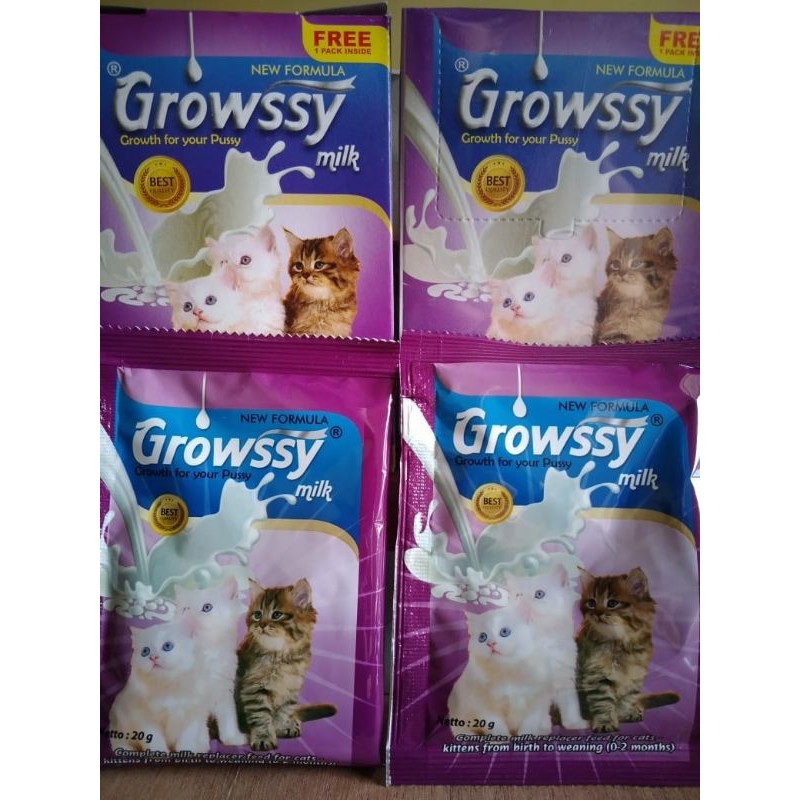 Jual susu kucing growssy kitten baby milk replacer 20 gr | Shopee Indonesia