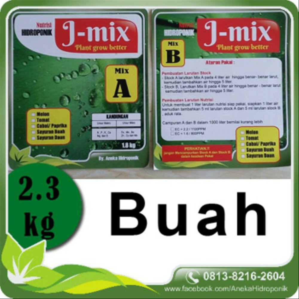 Jual Order Langsung AB mix nutrisi hidroponik pekatan 5 liter sayur ...