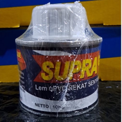 Jual [ SUPRA ] Lem PVC SupraGlue / SUPRA Glue Original 100 Gr ( Kemasan ...