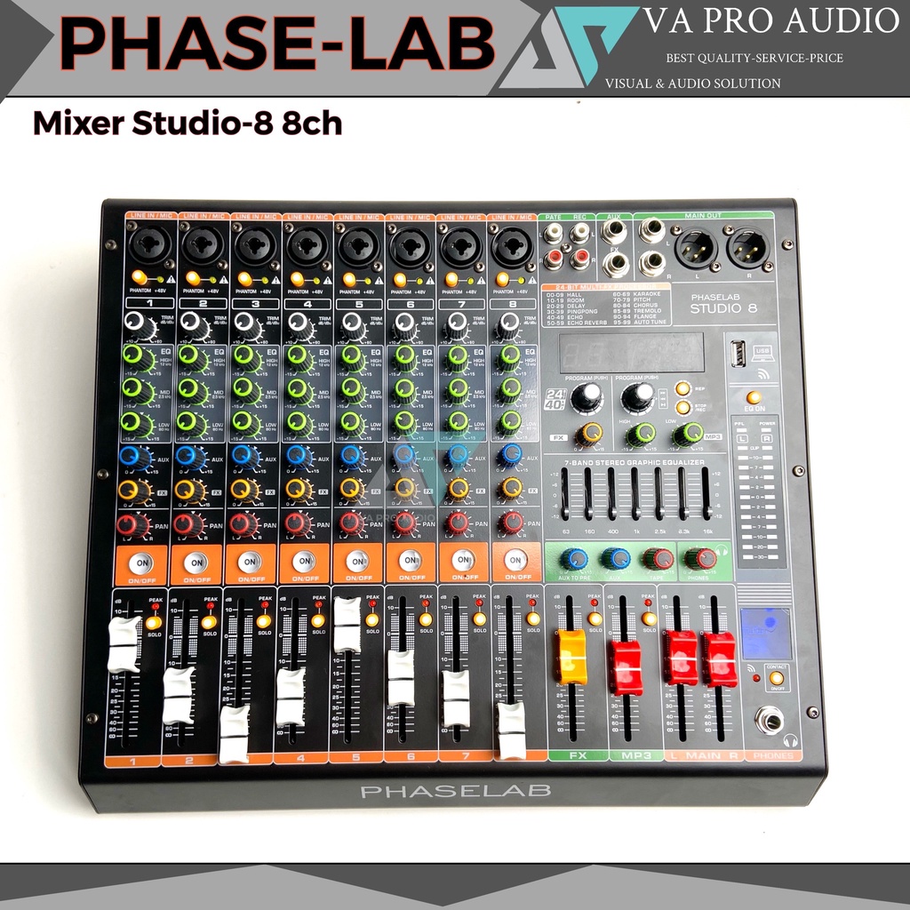 Jual Mixer audio analog phaselab studio 4-6-8 channel | Shopee Indonesia