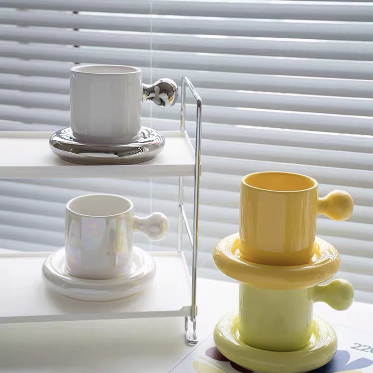 Jual Set [ Mug + Piring ] Keramik | Cangkir Kopi Susu | Piring Dessert ...