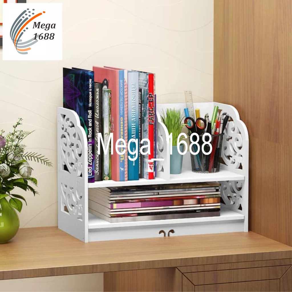 Jual Mega_1688 Rak Buku Meja DIY Vintage Serbaguna MG335 | Shopee Indonesia