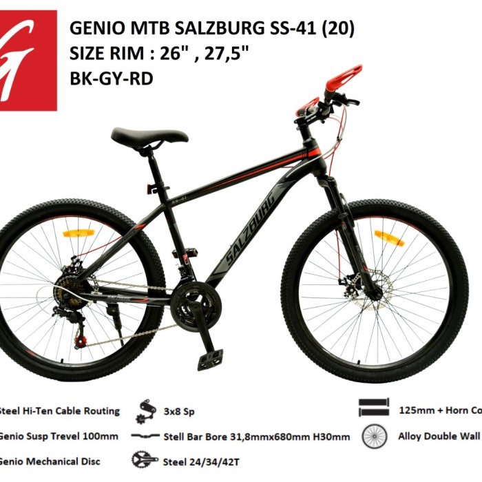Jual Sepeda Gunung MTB Genio Salzburg 27.5 New Design | Shopee Indonesia