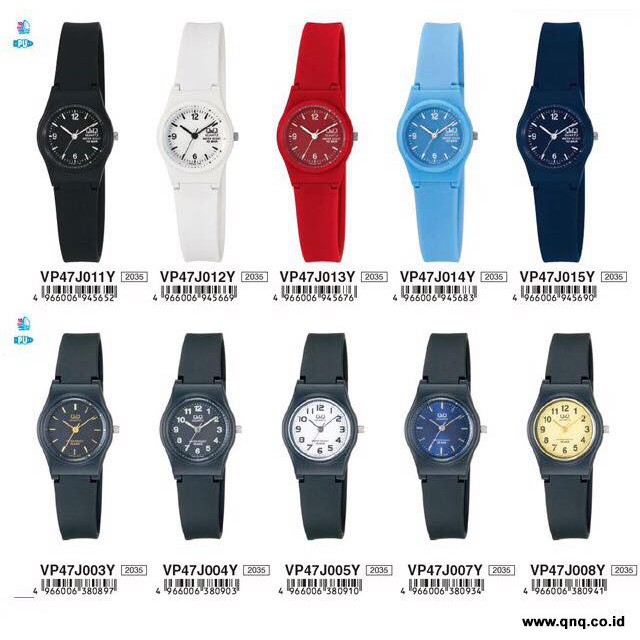 Jual Jam Tangan Wanita Fashion Q&Q QnQ QQ VP47 VP 47 VP47J ORIGINAL Water Resist | Shopee Indonesia