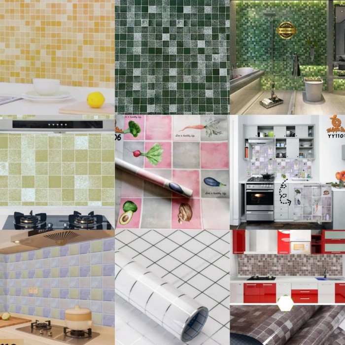 Jual Wallpaper Stiker Dapur & kamar mandi 5m x 45cm tahan air, panas ...