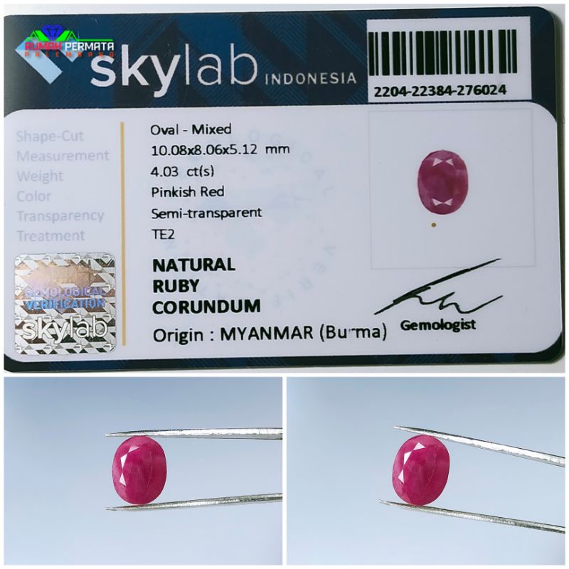 Jual Batu Permata Ruby Corundum Natural Asli Original Bersertifikat ...