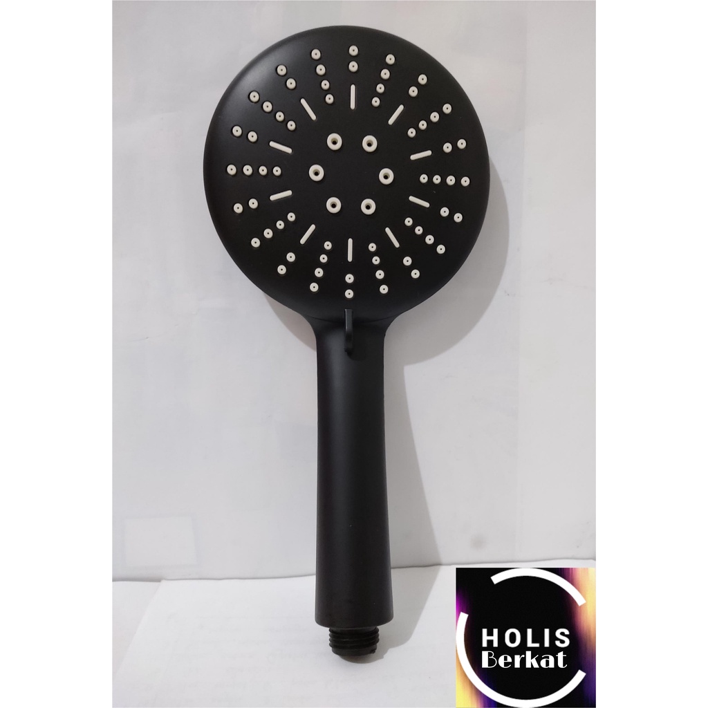 Jual Kepala Hand Shower Mandi PVC / Head Hand Shower Hitam 3 Mode ...