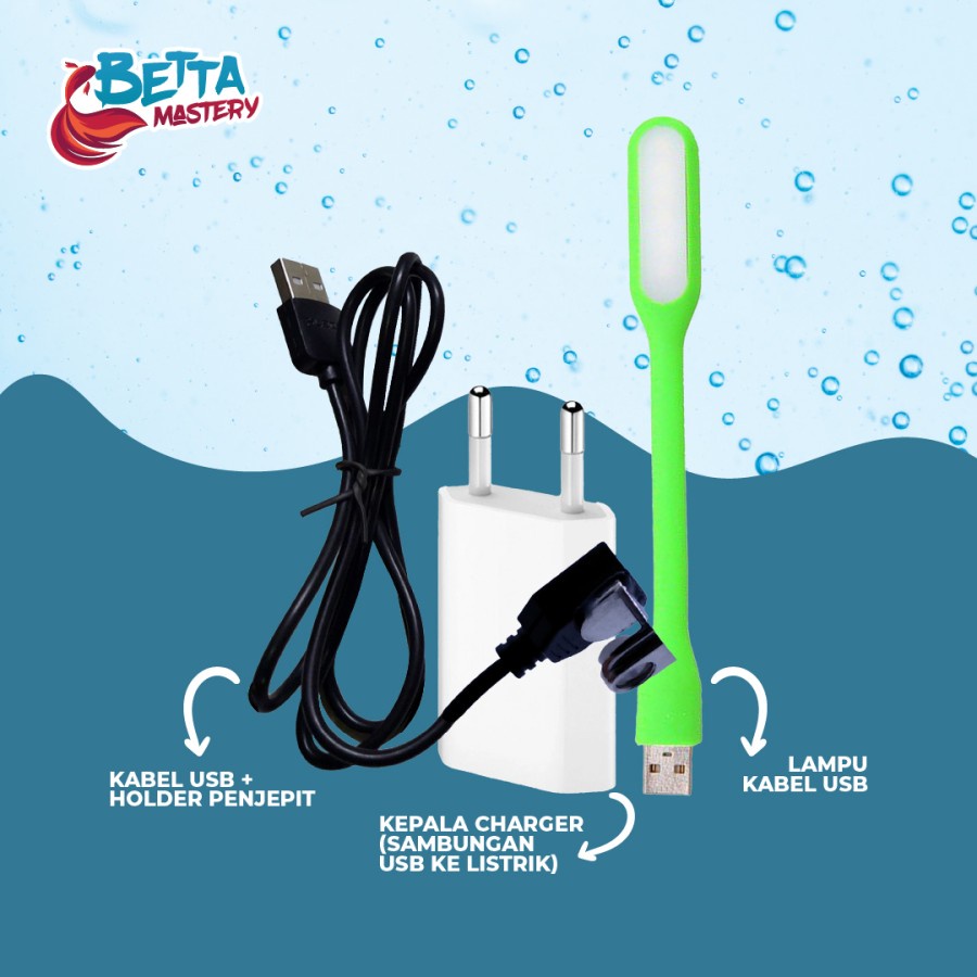 Jual LAMPU LED USB UNTUK PENERANGAN AQUARIUM SOLITER IKAN HIAS CUPANG ...
