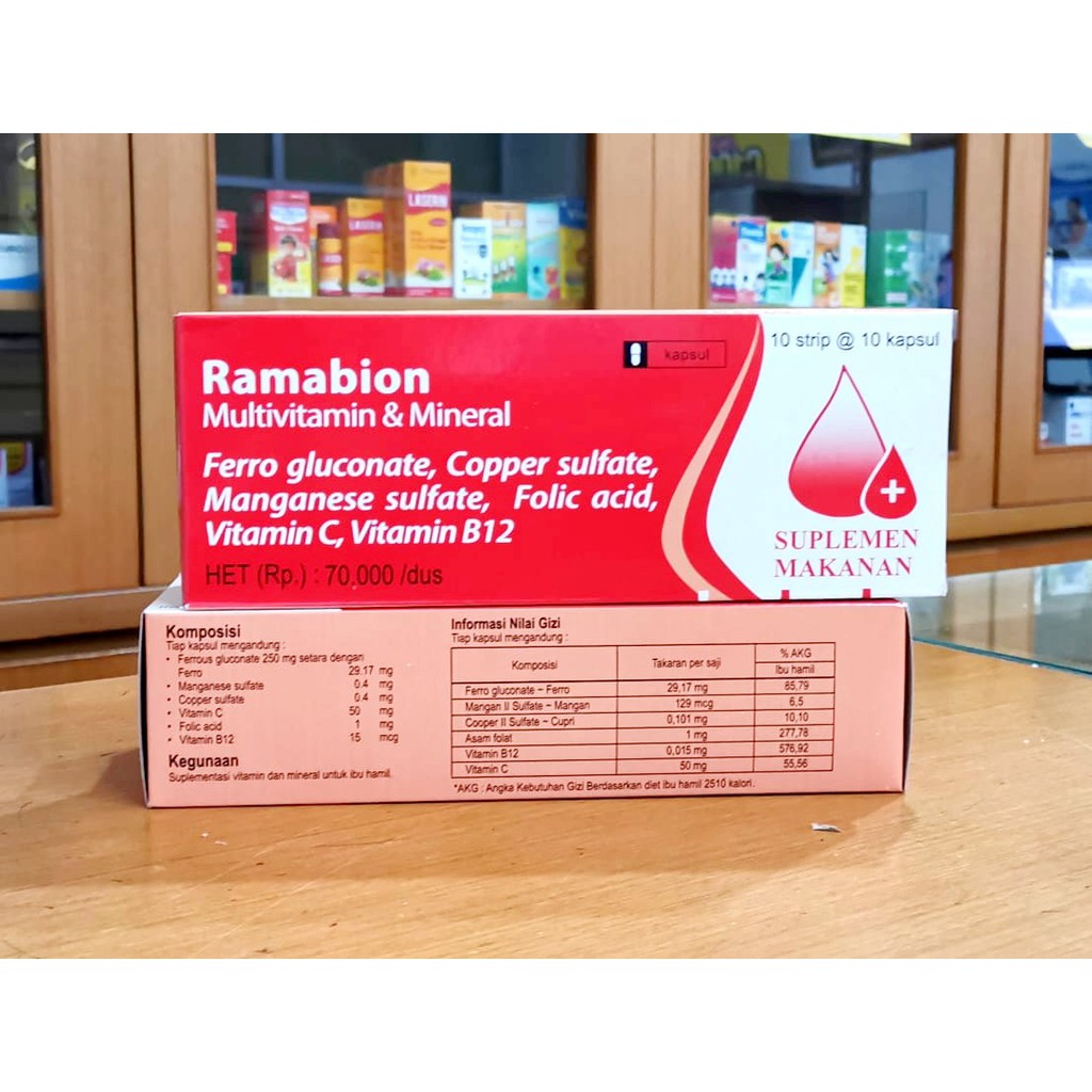 Jual Ramabion Multivitamin Mineral Box 100 Kapsul | Shopee Indonesia