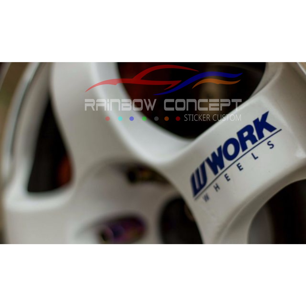 Jual stiker velg rim 4 pcs sticker work wheels keren all mobil bisa ...