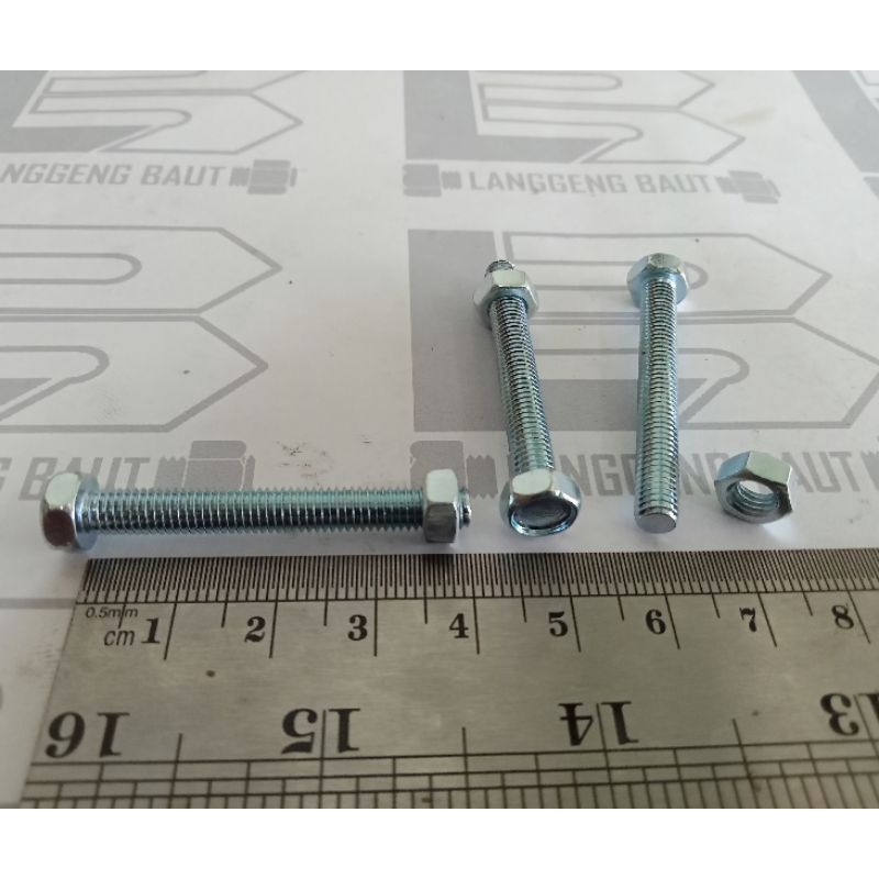 Jual Baut Mur M5 X 40 / Kunci 8 Panjang 4cm BMP M5x40 | Shopee Indonesia