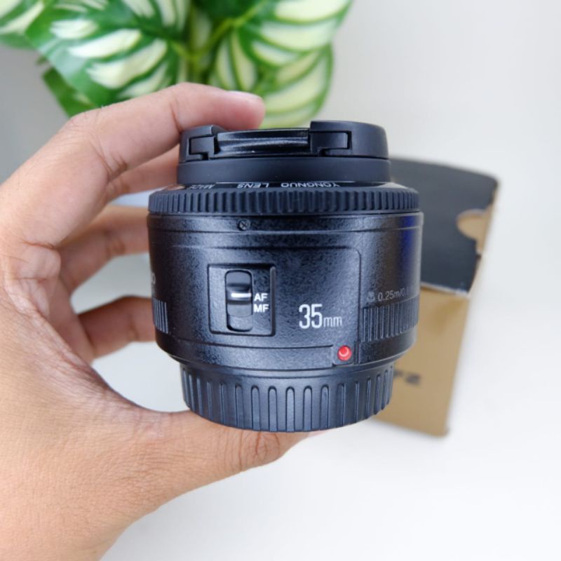 Jual Lensa fix canon YONGNUO 35mm f2 canon | Shopee Indonesia