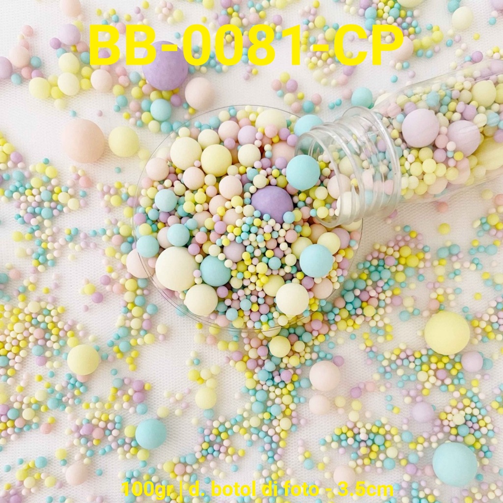 Jual GR-BB-0081 Sprinkles sprinkle sprinkel 100 gram mutiara mix size yamama baking grosir murah ...