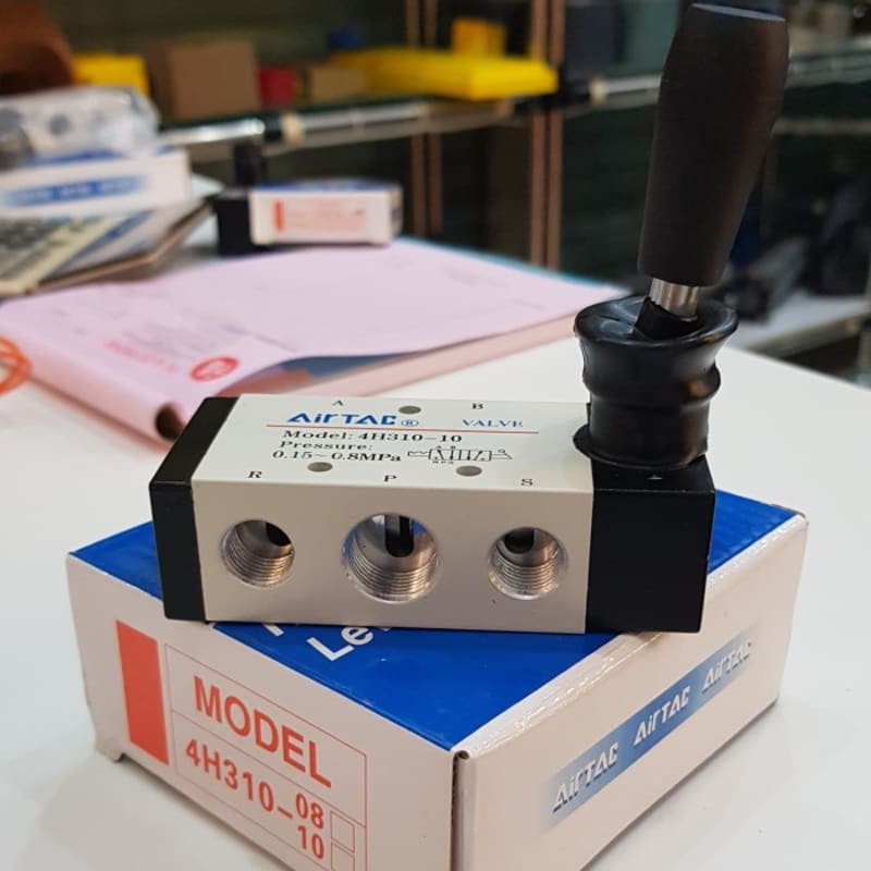 Jual PNEUMATIC LEVER VALVE / HAND PUSH / HAND VALVE AIRTAC 4H310-10 3/8" | Shopee Indonesia