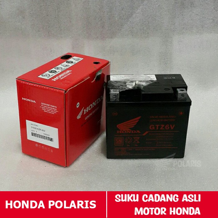 Jual Aki Accu Battery GTZ6V Beat CB150R CBR 150R Scoopy Vario PCX Sonic Supra GTR 31500KZR602 ...