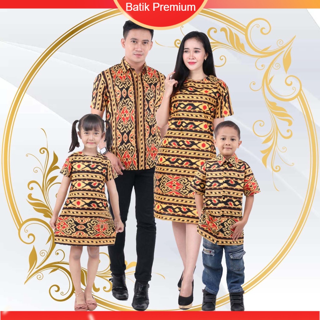 Jual Set Keluarga - Batik Keluarga Natal - Ibu Bapak Anak - Motif ...
