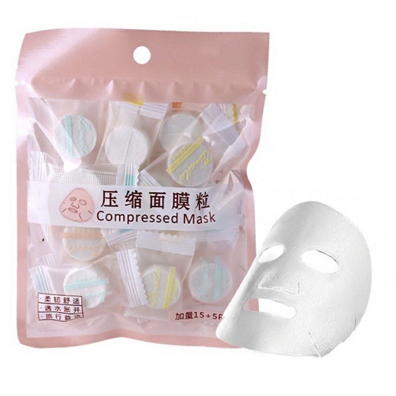 Jual Compressed Paper Mask Sheet TABLET MASKER WAJAH Topeng Facial ...