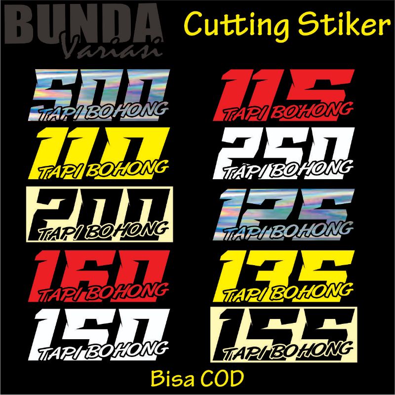 Jual STIKER CC STICKER CUTTING HOLOGRAM REFLECTIVE TAPI BOHONG 110 115 125 135 150 155 160 200 ...