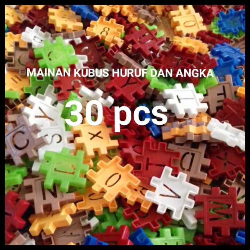Jual Kubus puzzle huruf angka mainan bongkar pasang jadul edukasi ...