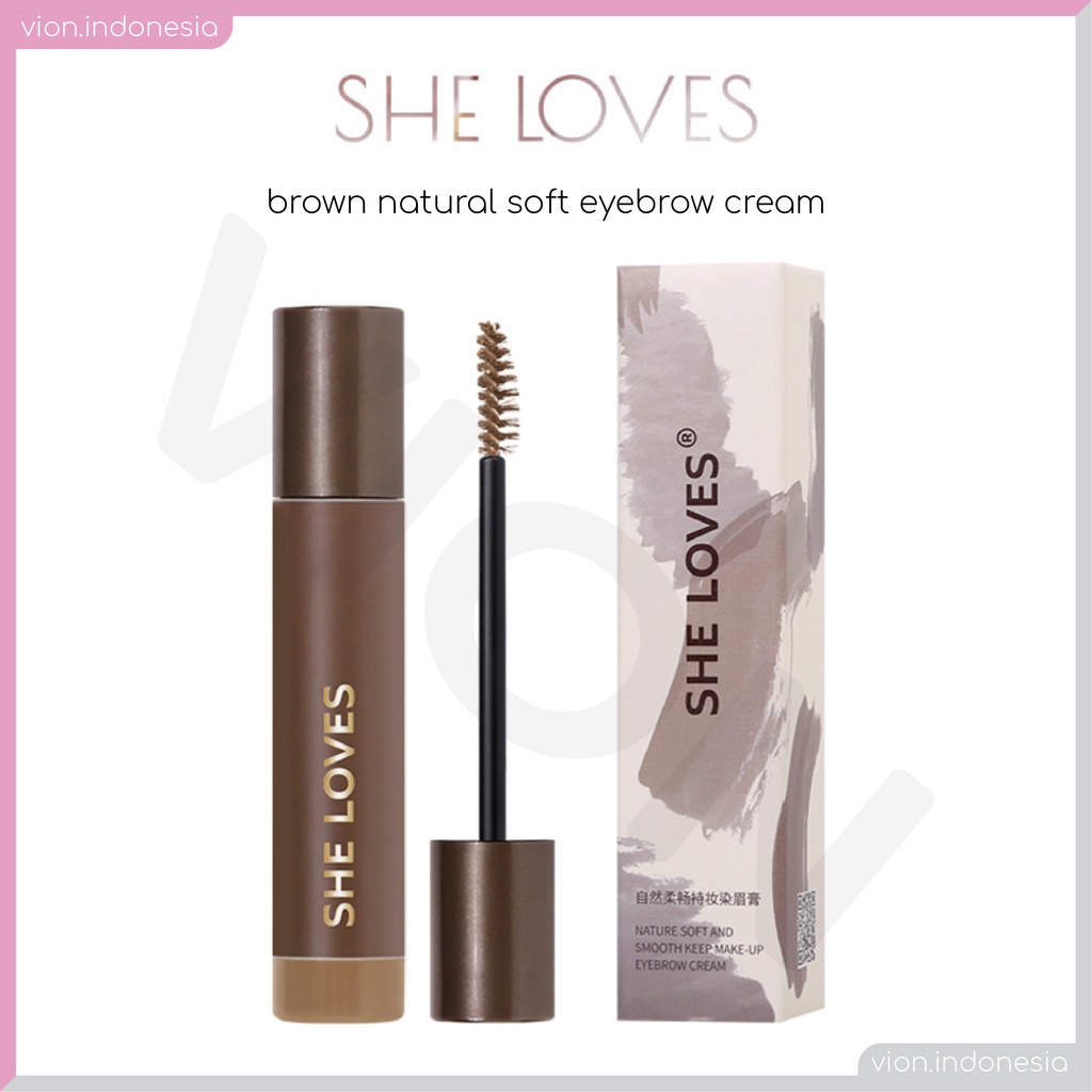 Jual SHE LOVES Brown Eyebrow Soft Natural Keep Make Up Cream 5 Colors ...
