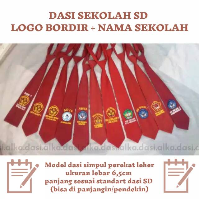 Jual DASI SEKOLAH SD CUSTOM BORDIR NAMA SEKOLAH (MINIMAL 50PCS ...