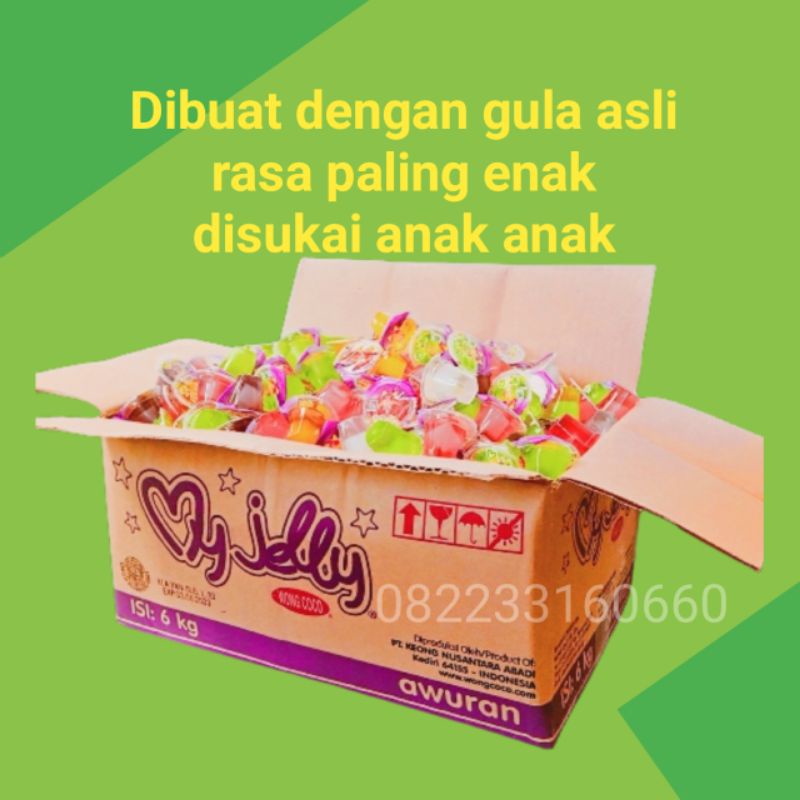 Jual MY JELLY WONG COCO AWURAN CURAH 1KG MYJELLY SNACK JAJAN KILOAN ...