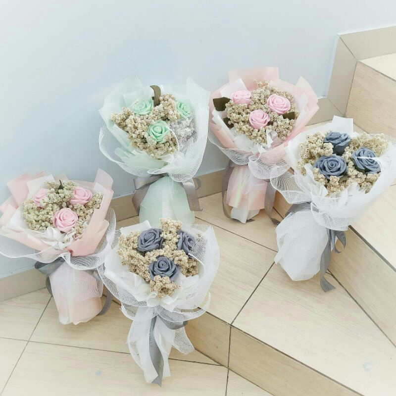 Jual Echiiglo Bouquet / buket edelweiss jawa mix bunga flanel kado ...