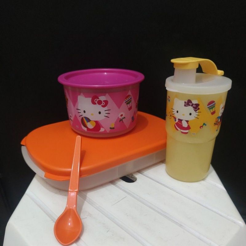 Jual Tupperware - China - Hello Kitty Set | Shopee Indonesia