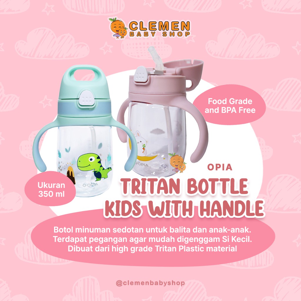 Jual Opia Tritan Bottle Kids With Handle 350 ML | Shopee Indonesia