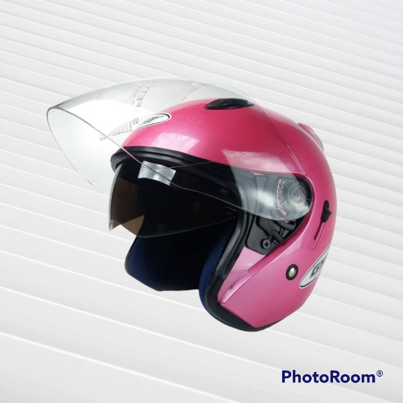 Jual Helm Motor Half Face Double Visor GMT Original/Helm Pria Wanita ...