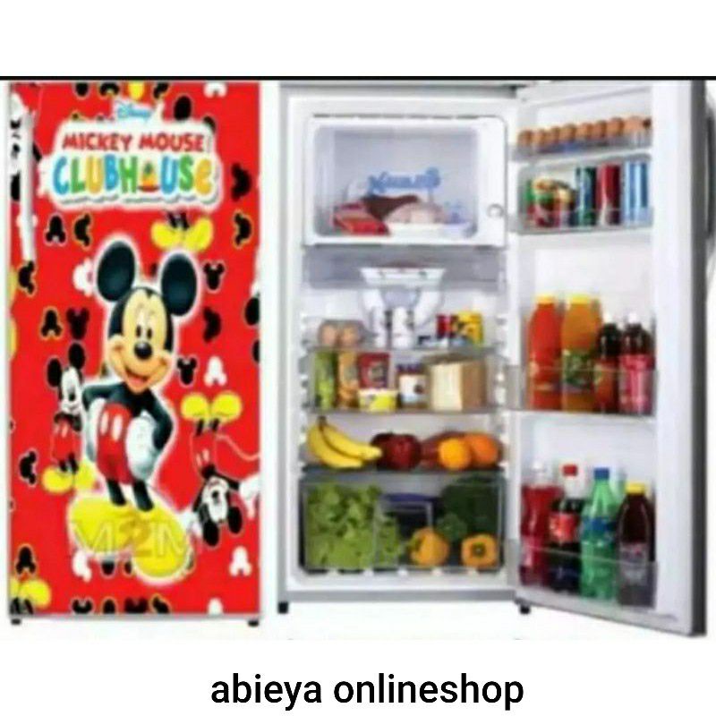 Jual Stiker kulkas 1 pintu motif MICKEY MOUSE MERAH | Shopee Indonesia