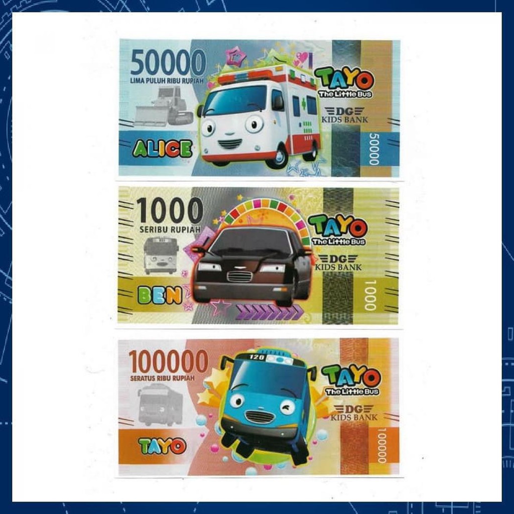 Jual UANG KERTAS MAINAN MOTIF TAYO THE LITTLE BUS | Shopee Indonesia