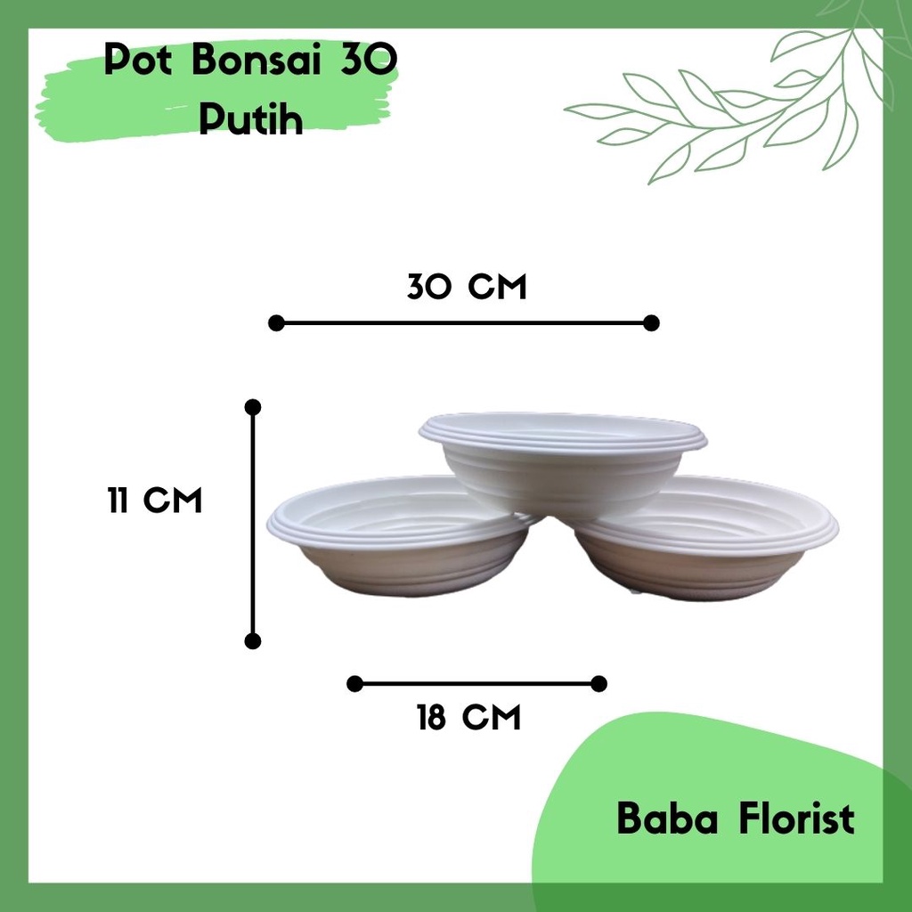 Jual POT BONSAI 30 - POT BONSAI 30 CM - POT BONSAI PUTIH - POT TANAMAN ...