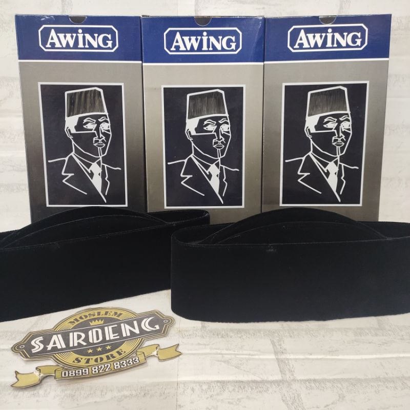 Jual Songkok Awing Susun Hitam Polos AC | Shopee Indonesia