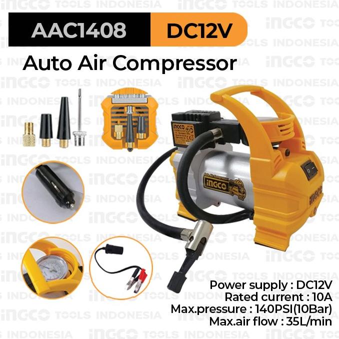 Jual HARGA SPESIAL Mini Air Compressor (DC 12V) INGCO AAC1408 - Pompa ...