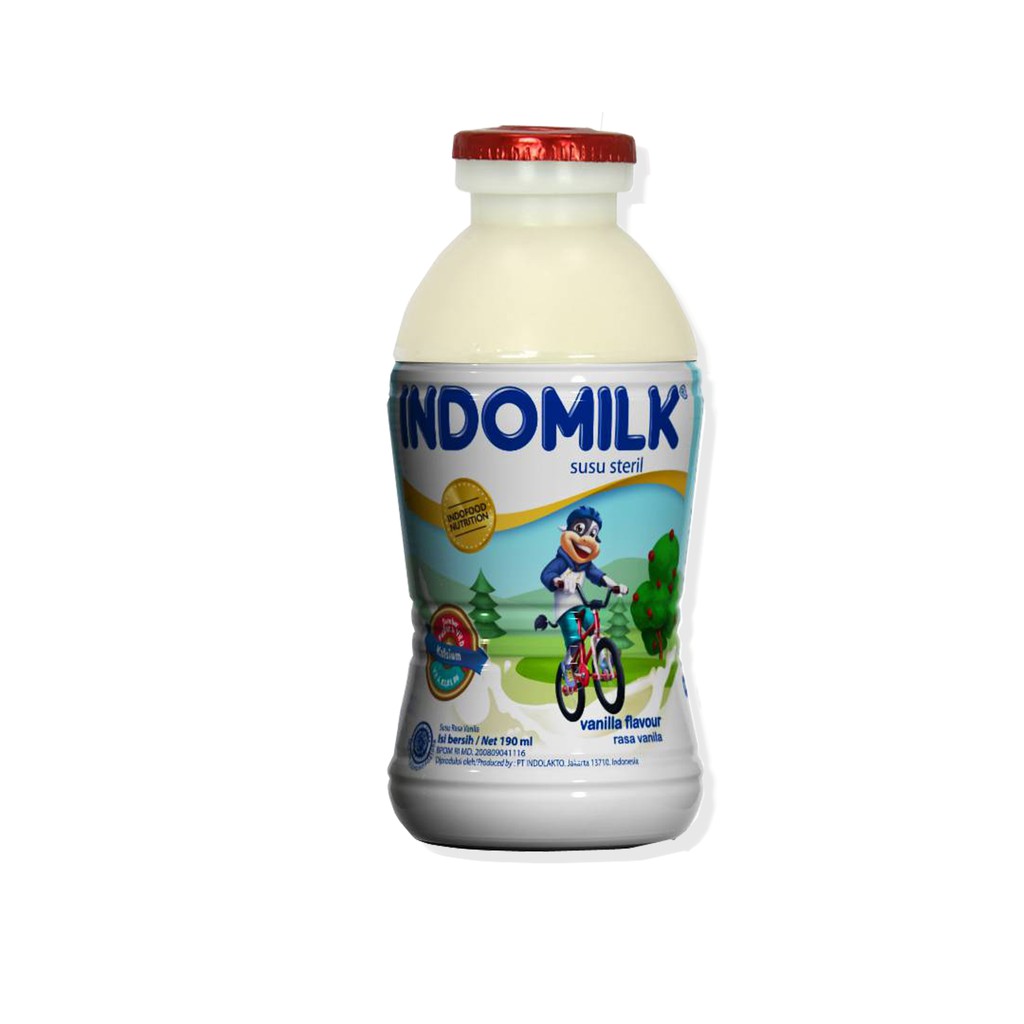 Jual Indomilk Susu Botol Vanila 190 ml X 4 Pcs | Shopee Indonesia