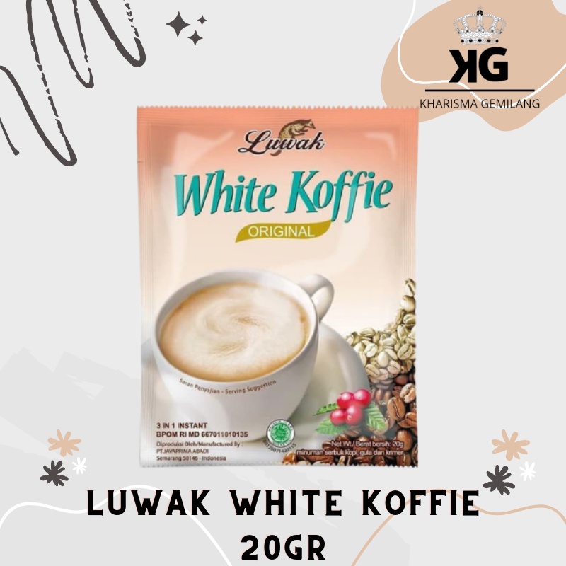 Jual KOPI LUWAK - (1 PCS) LUWAK WHITE KOFFIE 20gr Kopi Anak Muda Coffe ...