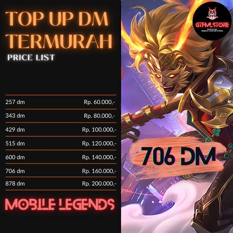 Jual TOP UP DIAMOND MOBILE LEGENDS MURAH | Shopee Indonesia