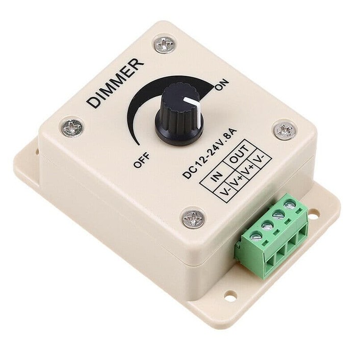 Jual Dimmer DC Casing Putih PWM Pengatur LED Putaran Motor Speed ...