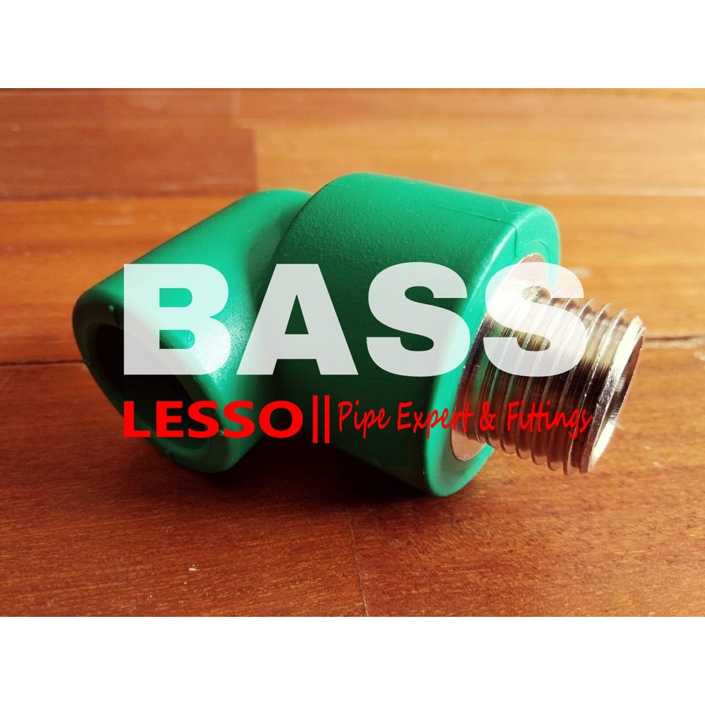 Jual Elbow Drat Luar PPR Lesso 20mm 1/2" inch EDL Male Thread Elbow ...