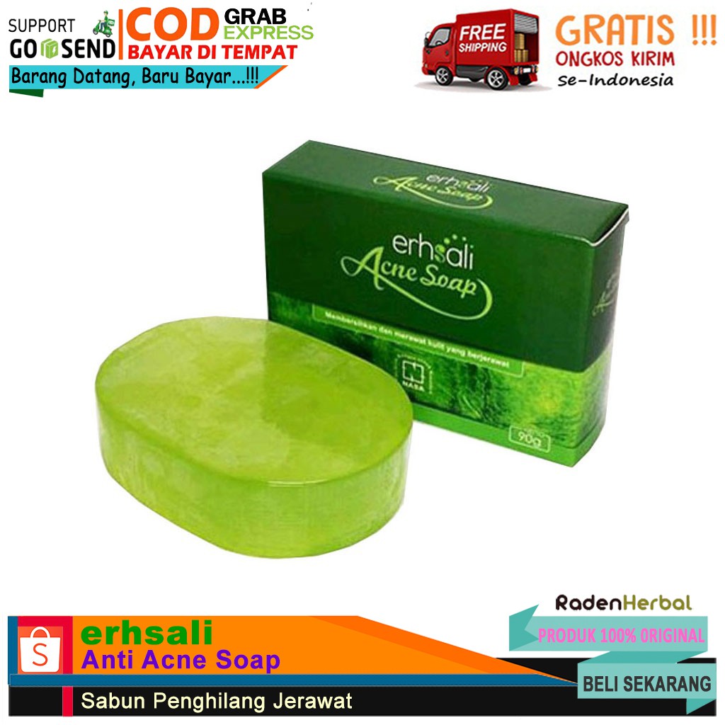 Jual Sabun Muka ERHSALI ACNE SOAP - Sabun Wajah Nasa Original | Shopee ...