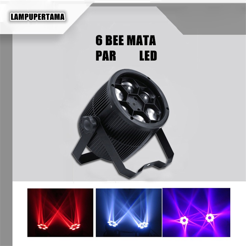 Jual LAMPU PAR LED BEE MATA BEAM EFEK 6x10W UNTUK DISCO DJ BAR LIGHTING ...